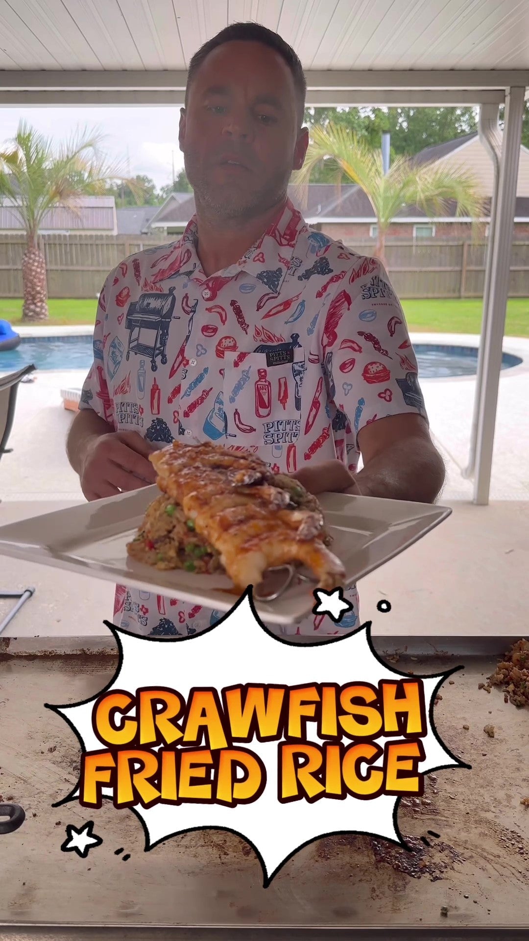 Crawfish Fried Rice with Blackened Orange Shrimp – Boudreaux's Backyard