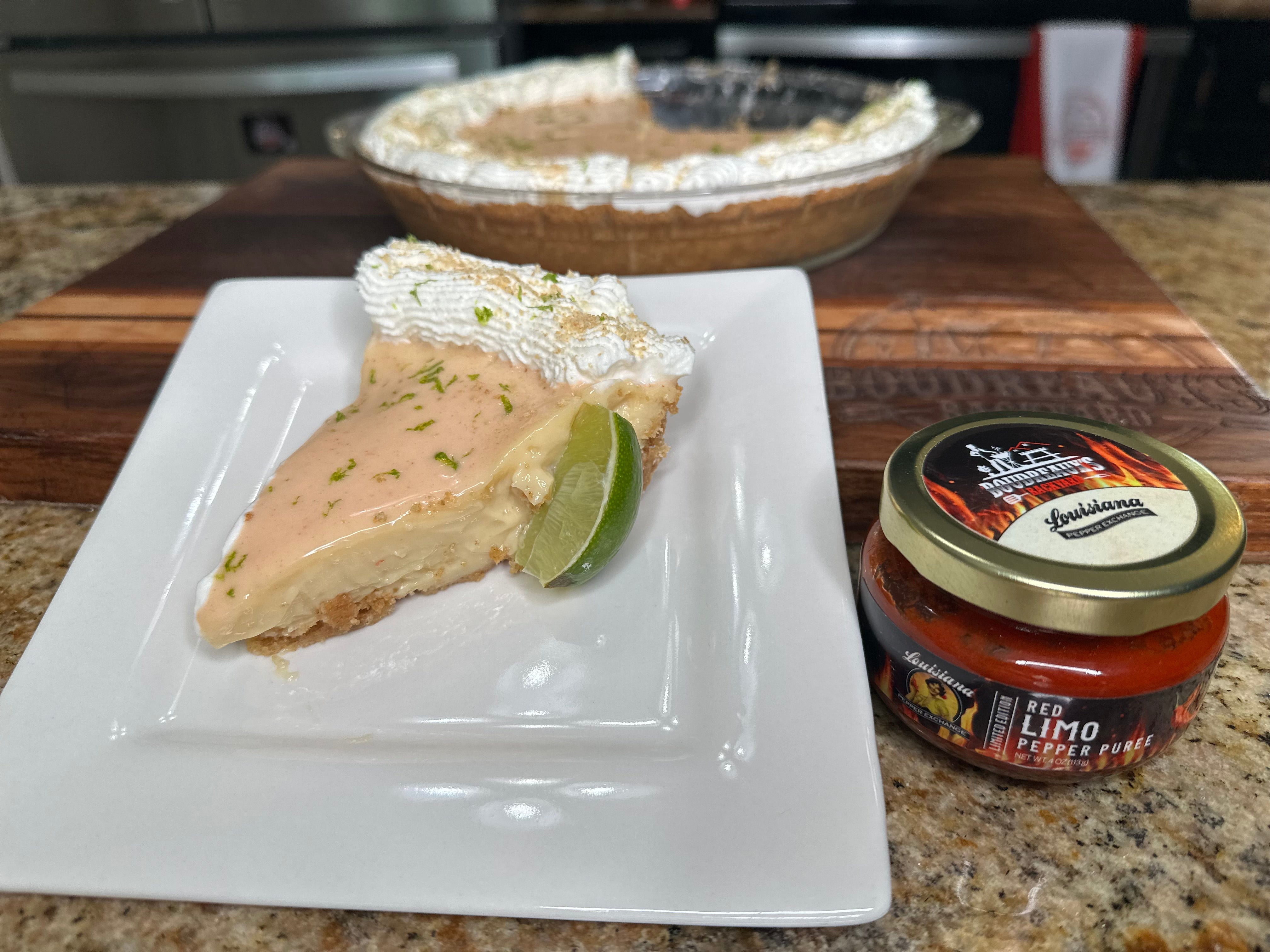 Key Lime Pie with Red Limo Glaze – Boudreaux's Backyard